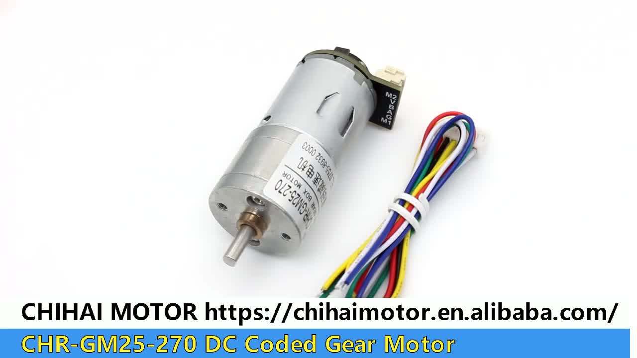 Chihai Motor Chr-gm25-270 Abhl Low Speed 25mm Micro Dc Encoder Motor ...