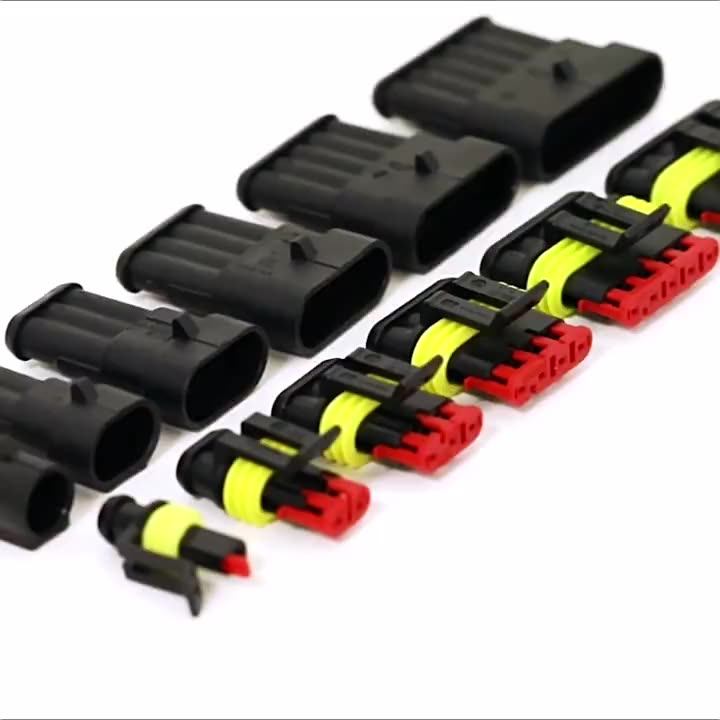 AMP连接器1孔防水接插件DJ7011-1.5-11氙气灯HID接插头282103-1-阿里巴巴