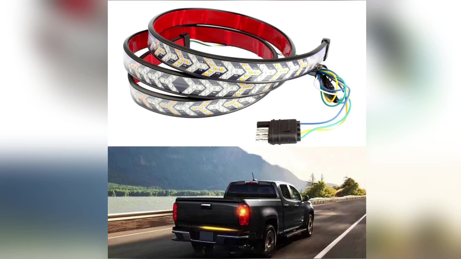 Pick Up Truck Tail Led Strip White+yellow+red Brake Led Lamp 60" Led ...
