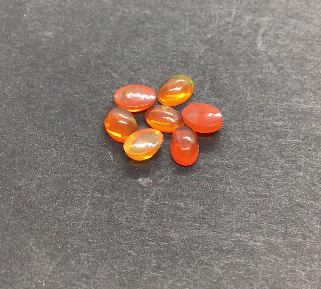 Original Ethiopian Orange Opal 12x16mm Oval Flat Back 100% Natural ...
