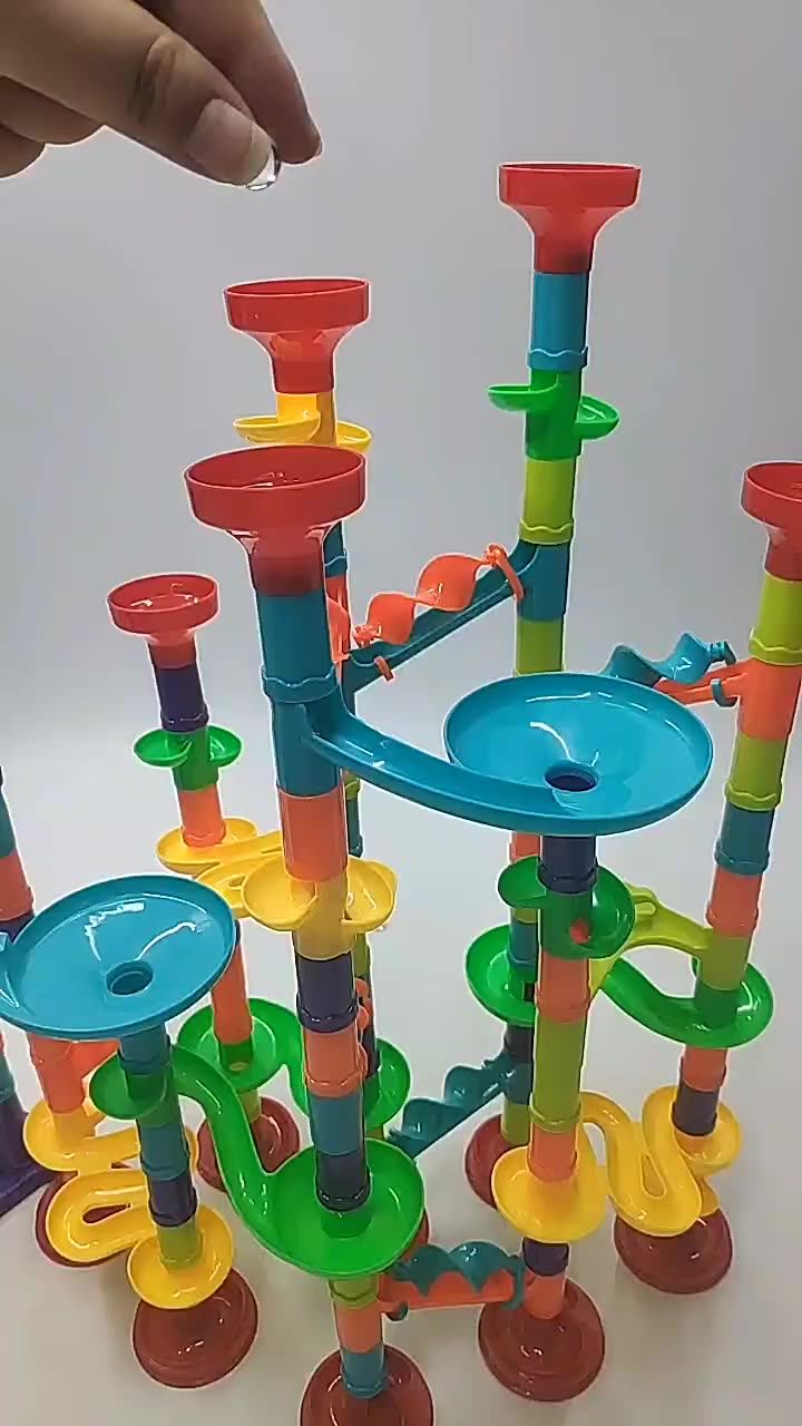 Diy Construction Maze Ball Track Marble Run Toy Set Stem Toy Large ...