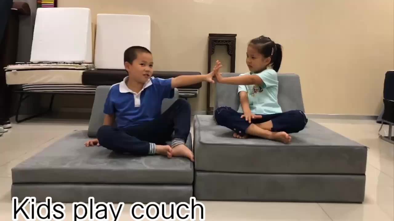 Kids Play Couch Sofa For Kids With Ottomans Convertible Modular ...