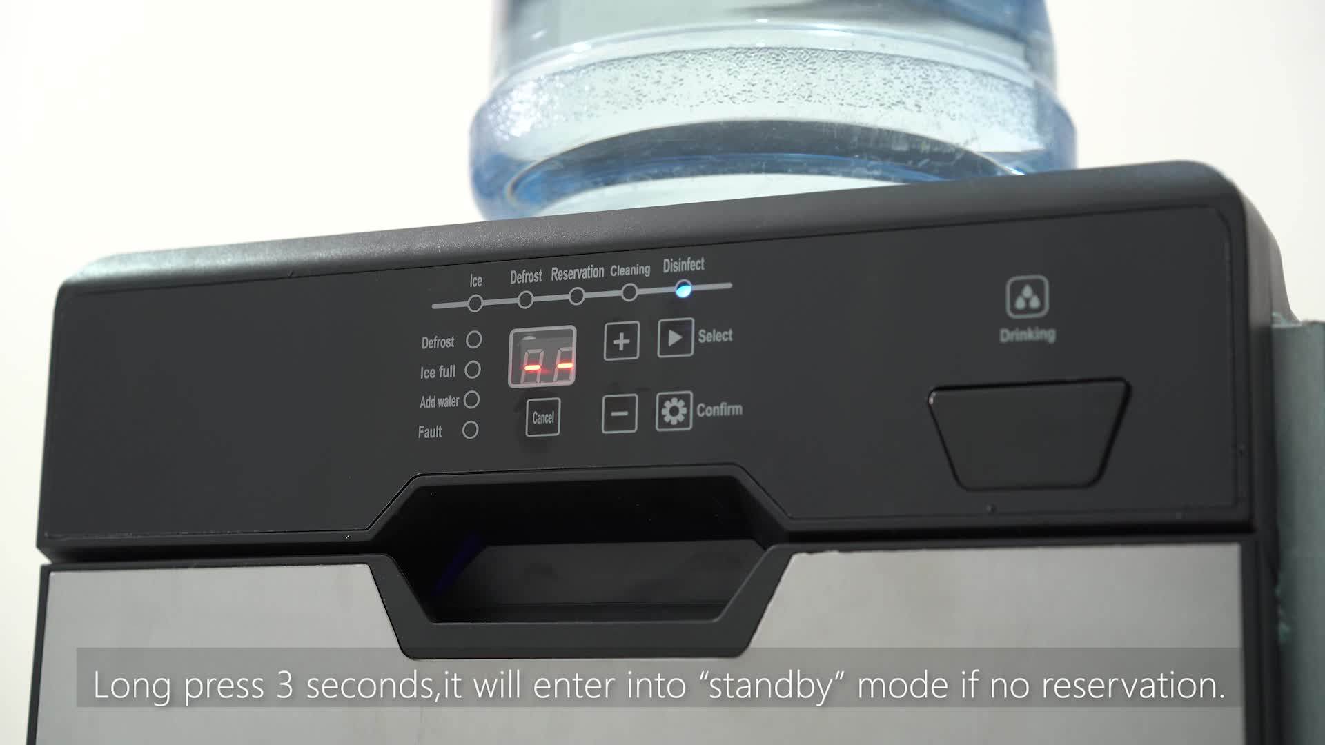 Countertop Ice Maker Water Dispenser And Big Storage Capacity Ice Maker ...