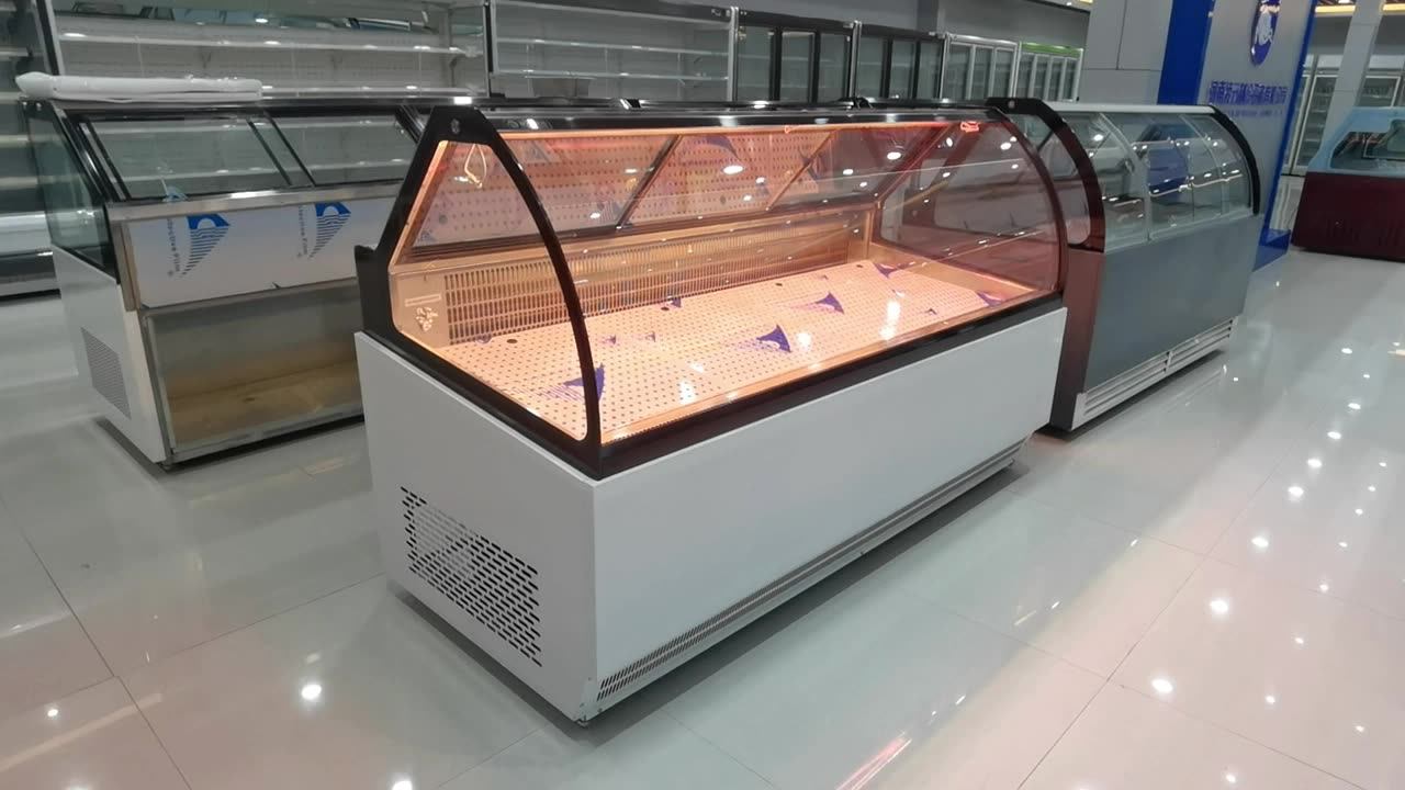 Butchery Display Fridge Curved Glass Supermarket Commercial Butchery ...