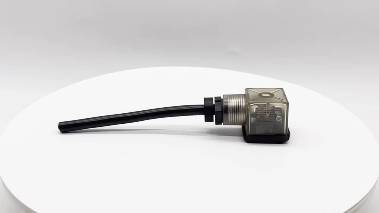 Mpm Din 43650 Type A 2p+e Plug Black Square Socket Solenoid Valve Coil ...