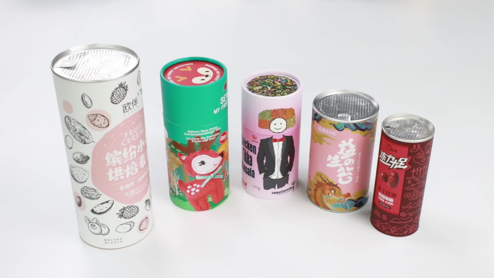 Custom Food Cylinder Box Packaging Tin Can Metal Sealed Tin Box Tea ...