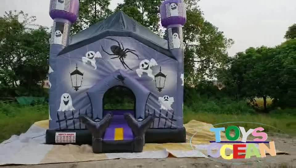 Halloween Themed Inflatable Haunted Houses Kids Bounce Castle - Buy ...