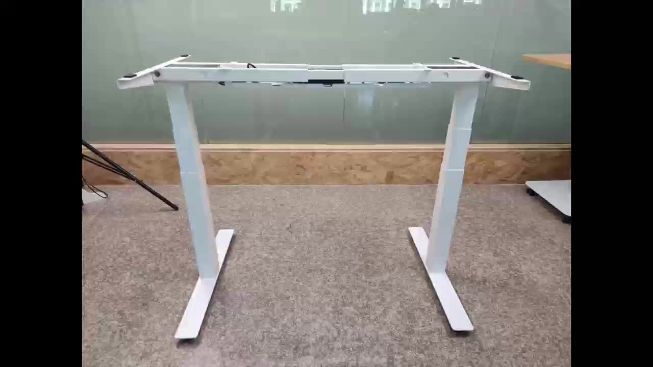Dual Motor Automatic Lifting Table Metal Frame Height Adjustable ...
