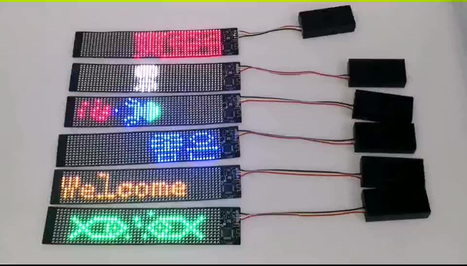 Mini Led Display Light Up Scrolling Message Led Strip Halloween ...