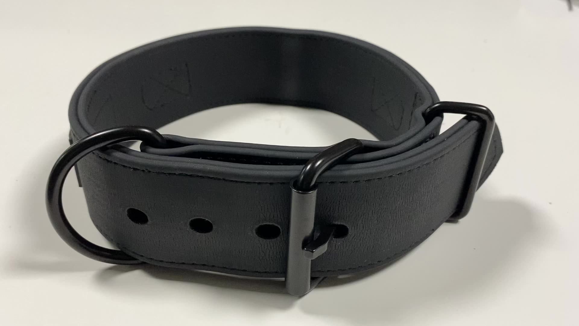 Double Layer Pvc Waterproof Dog Collar 2" Adjustable Durable Tactical ...