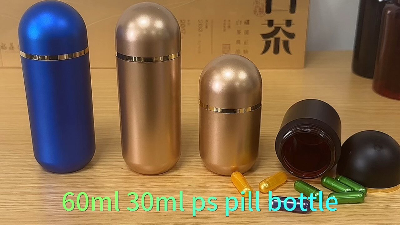 In Stock Capsule Shape Design Capsules Bottle Plastic For Pill Tablets ...