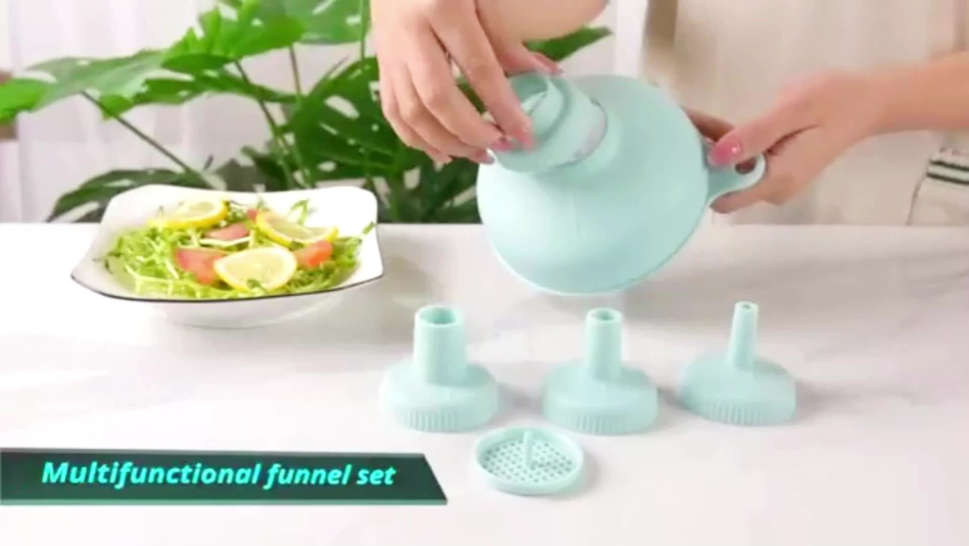 Plastic Wide Mouth Kitchen Funnels With Detachable Spout And Strainer ...