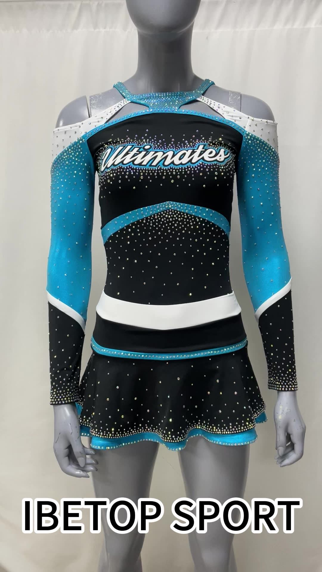 Custom Made Competition Performance Cheer Uniform Women's Crop Top Sets ...