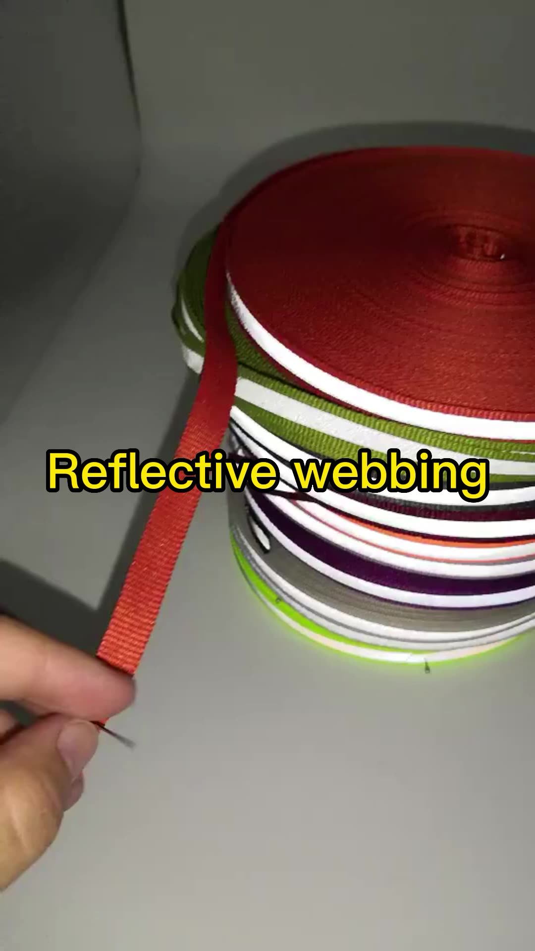 Polyester Reflective Webbing Tape High Visibility Ribbon Strip For Bags ...