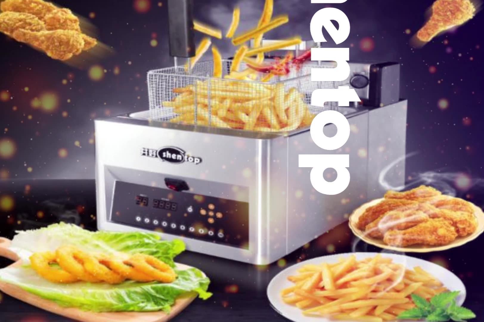 Automatic Deep Fryer Kfc Snack Machines Mcdonald Fast Food Kitchen ...
