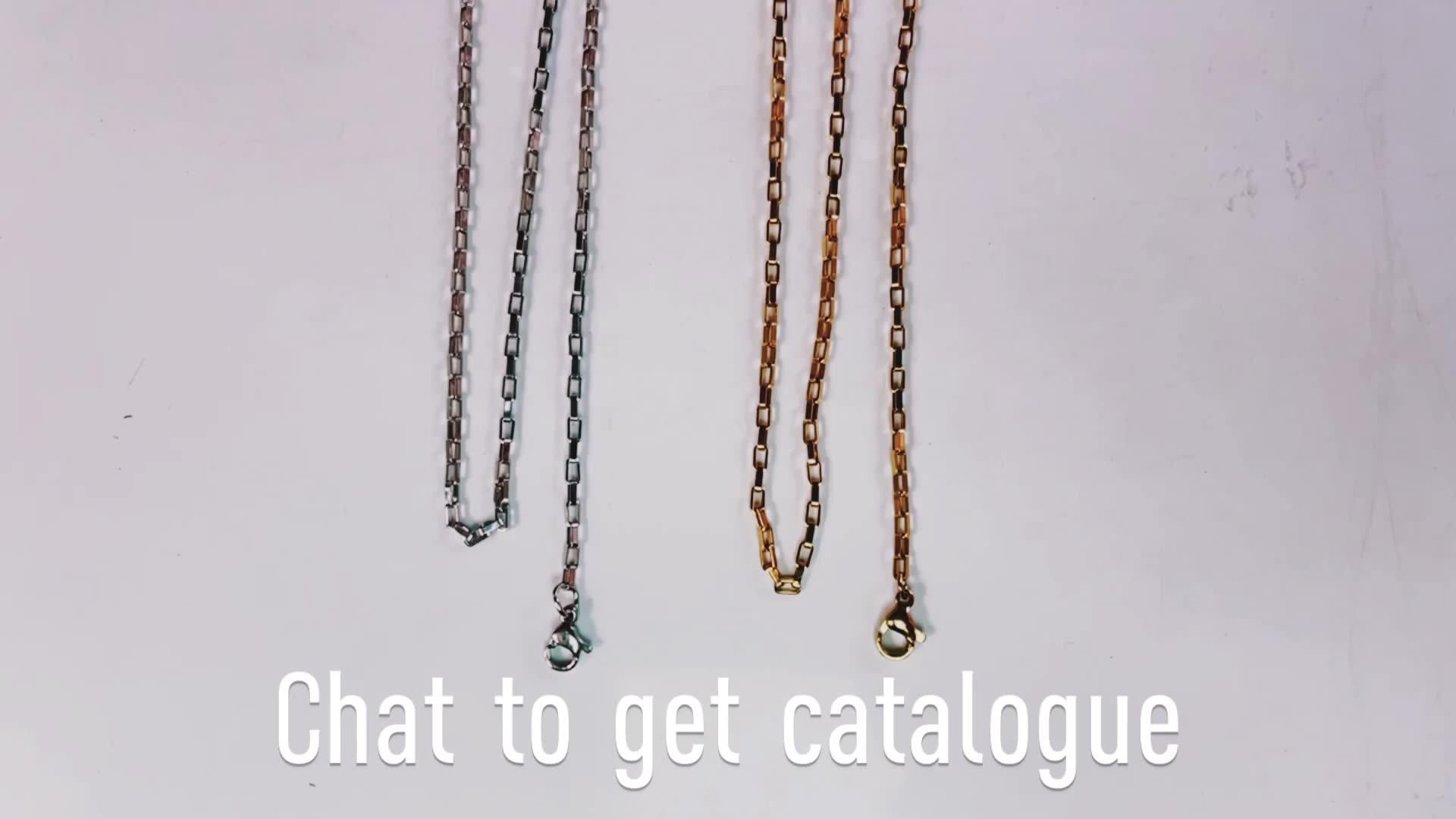 Stainless Steel Flat Rectangle Chain Link Paper Clip Paperclip Link ...