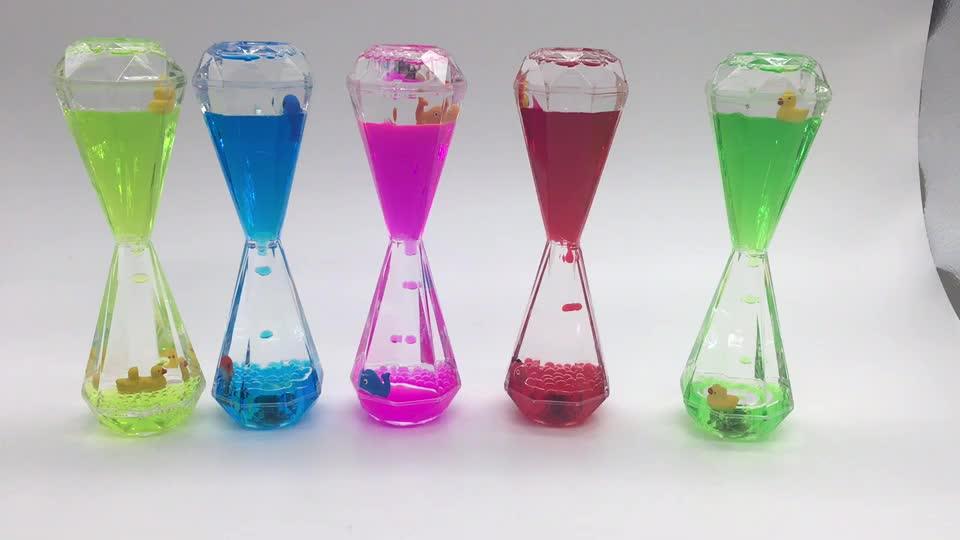 Customized Colorful Liquid Sand Timer Liquid Glasshour With Floater ...