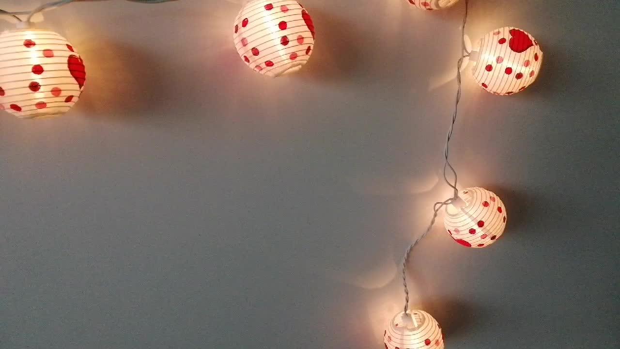 New Style Outdoor Decoration Silk Printed Lantern String Light - Buy ...