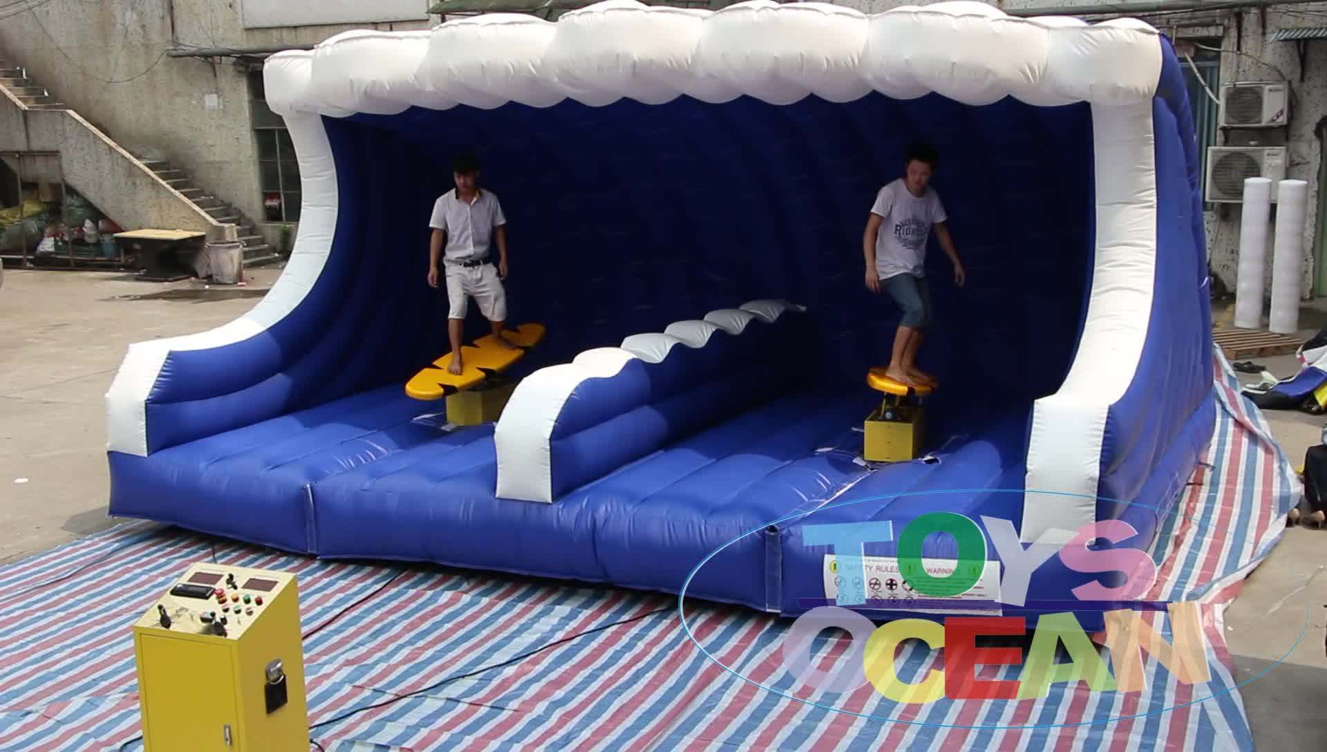 2023 New Outdoor Double Inflatable Mechanical Surfboard Surf Simulator ...
