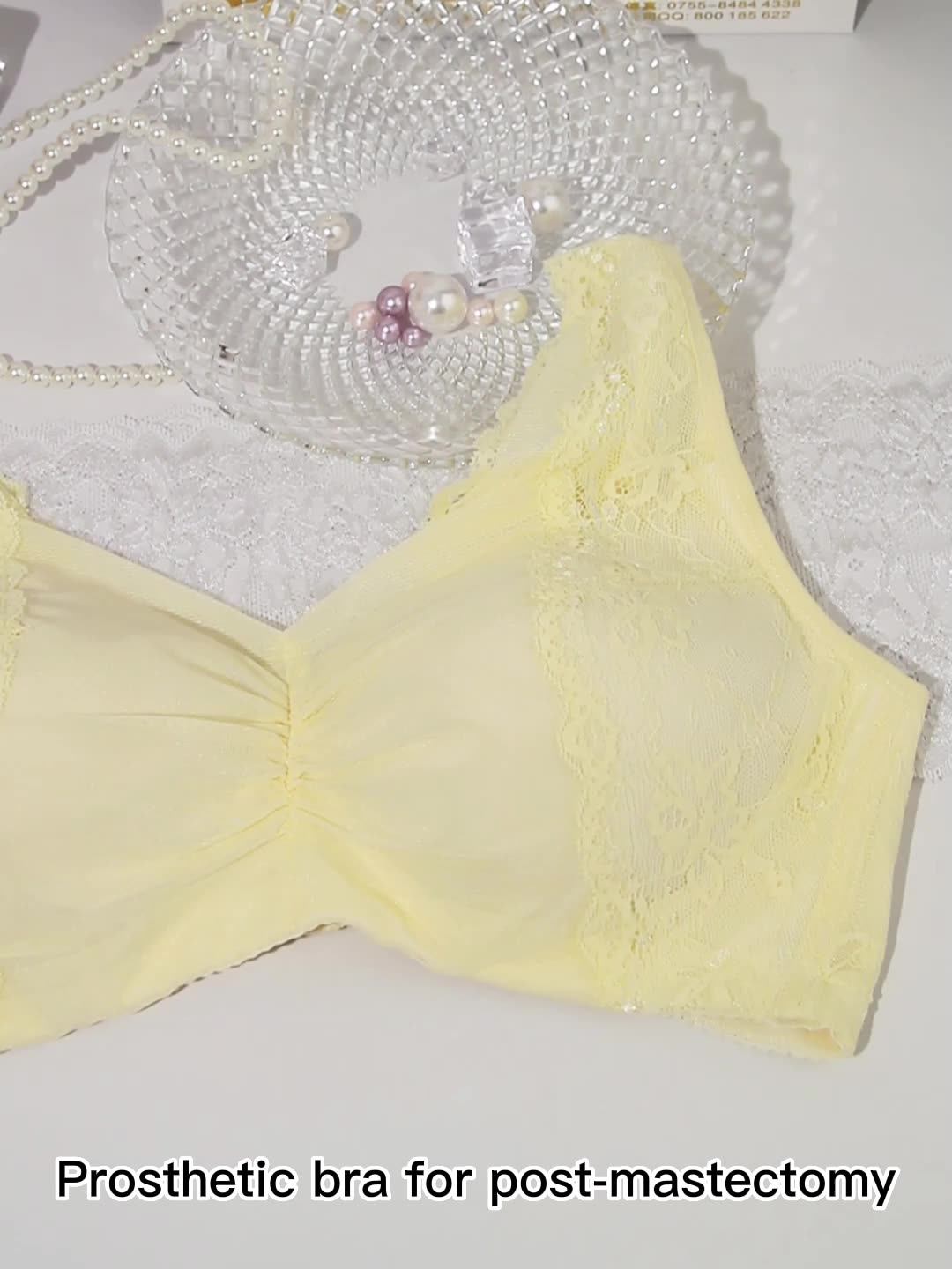 Xinxinmei Full Cup No Steel Ring Glossy Silicone Breast Bra Prosthetic ...