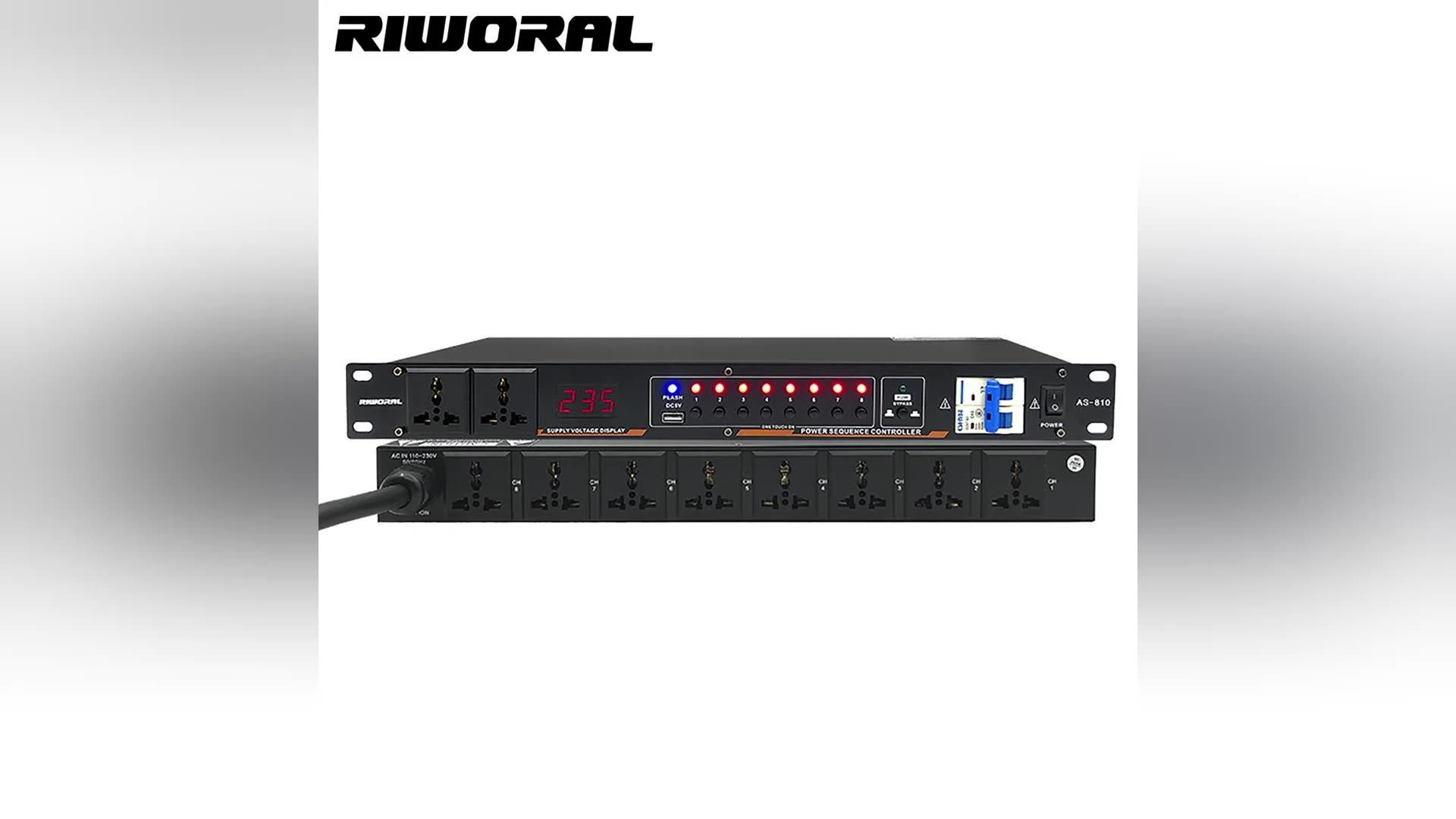 As810 30a Audio Power Conditioner 8 Channel Power Management Sequencer ...
