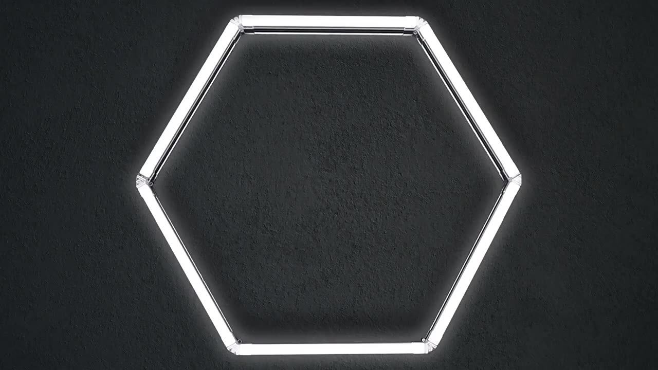 Led Light Working Light Hanging Hexagon Detailing Led Home Hexagon ...