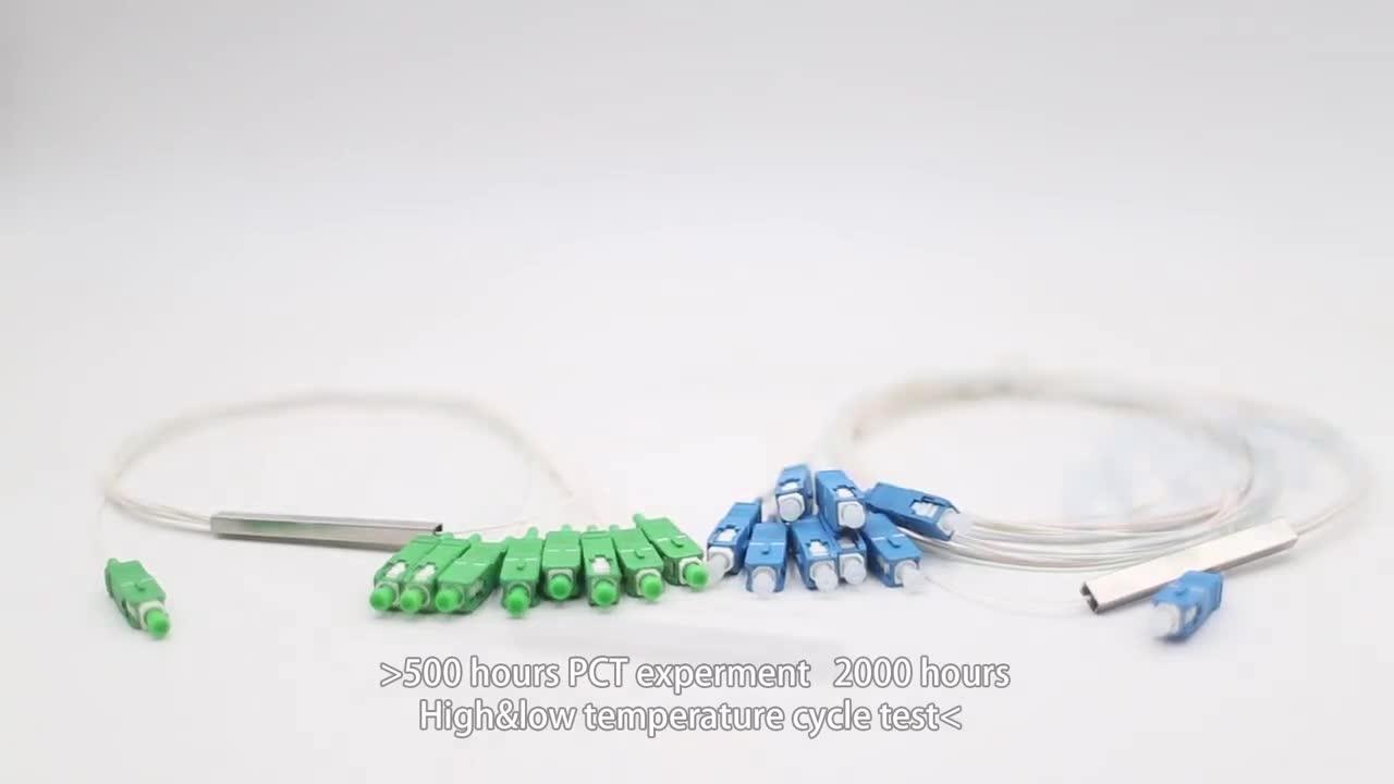 2x16 Sc/apc Fiber Optic Plc Splitter Pon Optical Splitter Steel Tube ...