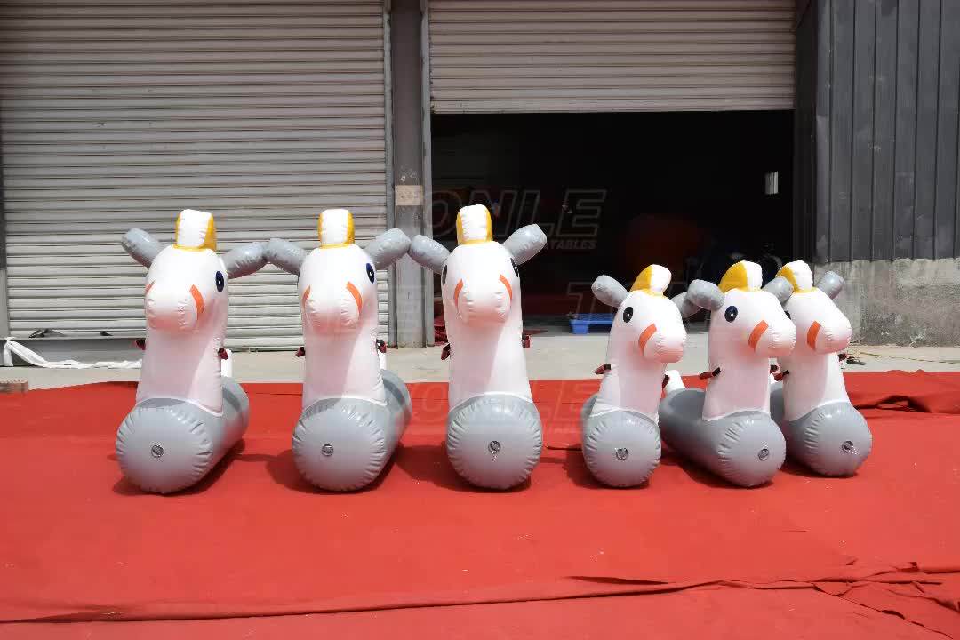 Inflatable Pony Hop Racing For Sale/derby Horses Race Inflatable ...