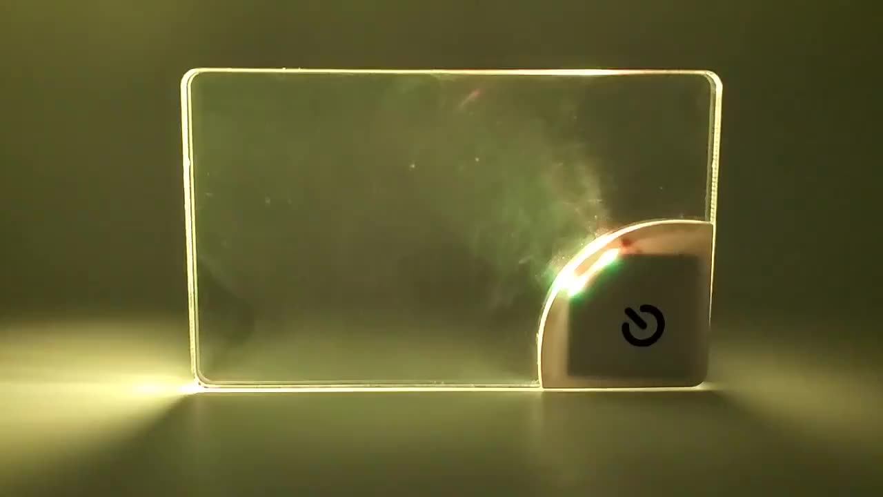 Luminous Name Card Custom Print Logo Acrylic Led Business Cards ...