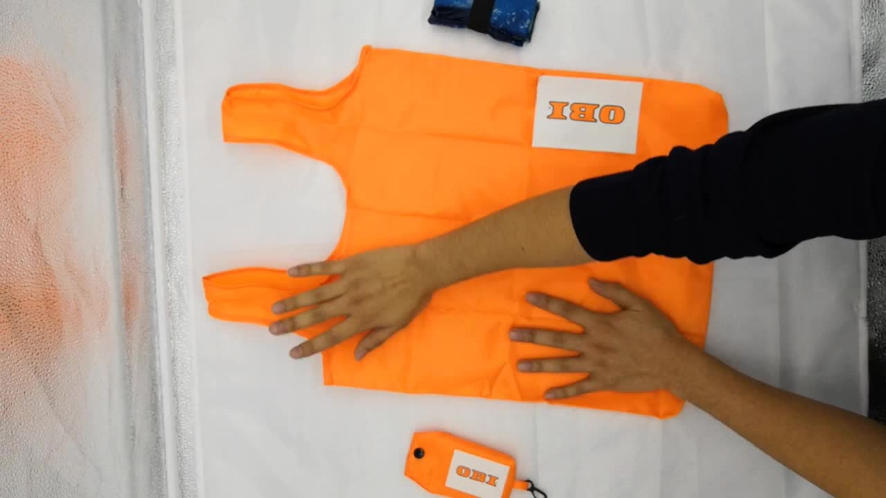 Portable Recycled Polyester Fold Reusable Rpet Foldable Shopping Bag ...