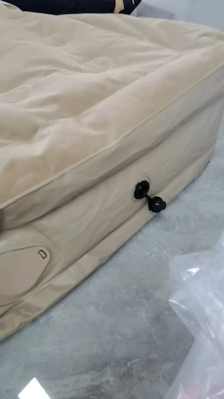 Woqi Inflatable Bed Built-in Pump Sunset Orange Elevated Air Bed Large ...