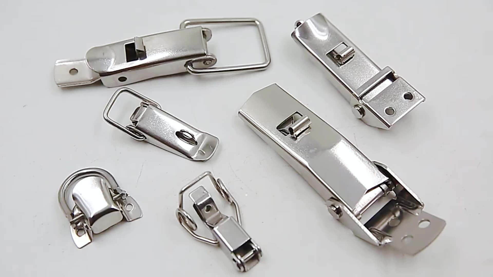 Heavy Duty Adjustable Padlock Hasp Triangle Hook Stainless Steel Toggle ...