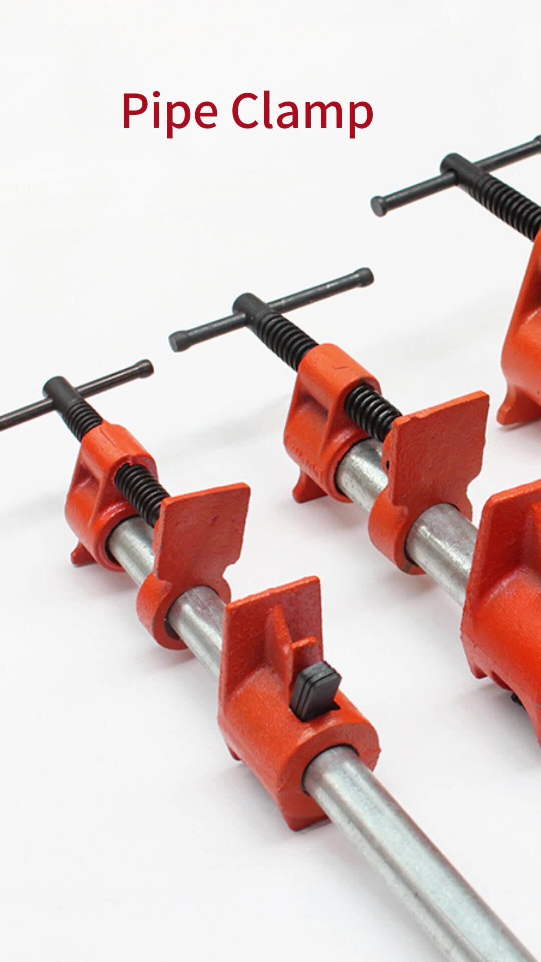 3/4 Inch Heavy Duty Deep Throat Woodworking Pipe Clamp Steel Ductile ...