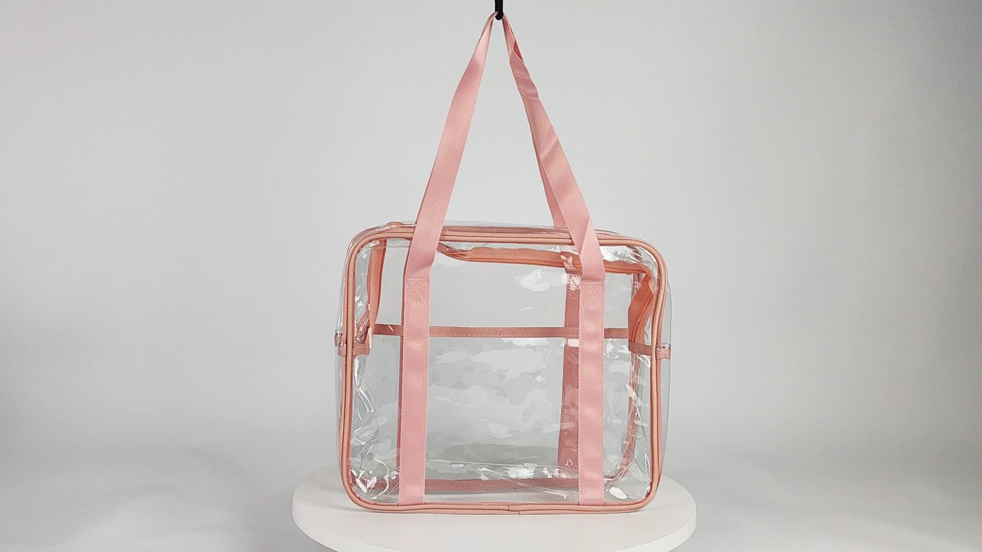 New Fashion Custom Clear Pvc Transparent Bag With Zipper Jelly Makeup ...