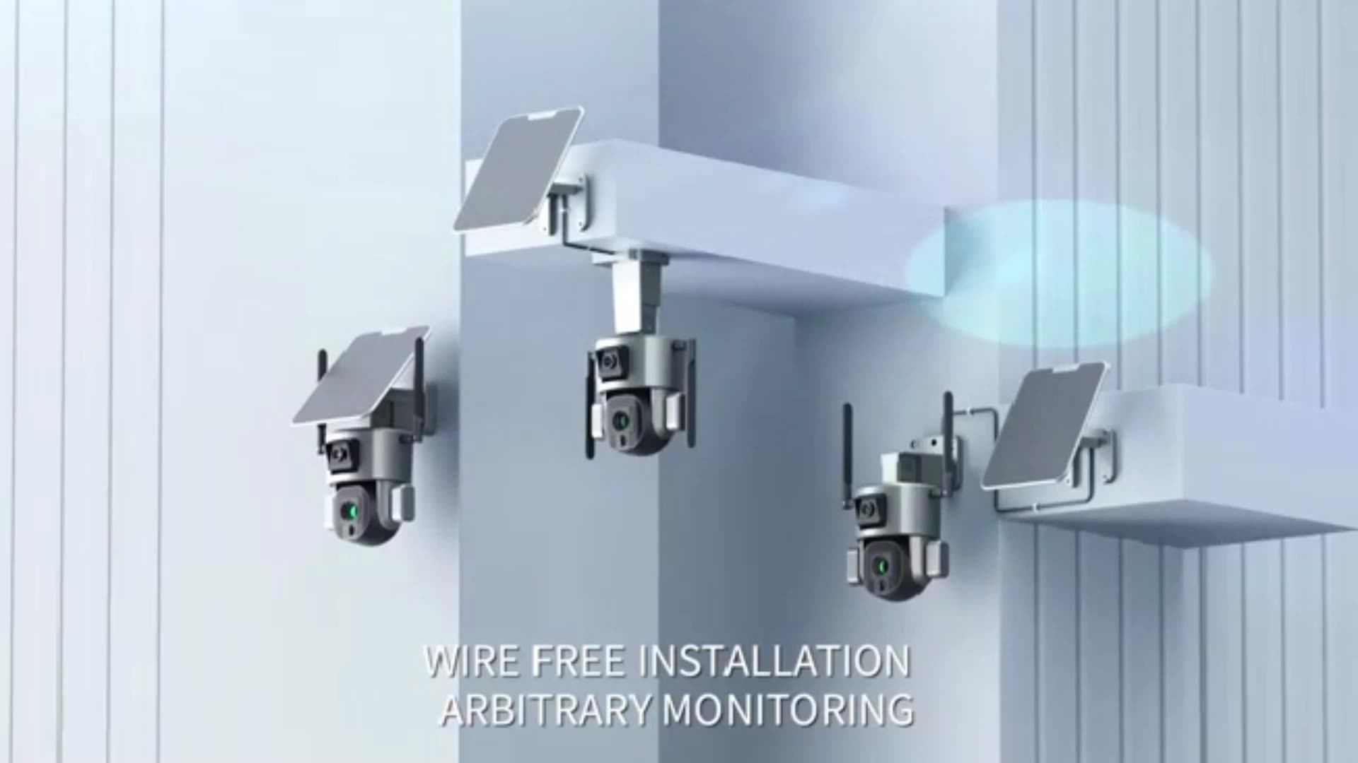 Dual 4k Solar Camera Wireless Wifi Surveillance With 10x Optical Zoom ...