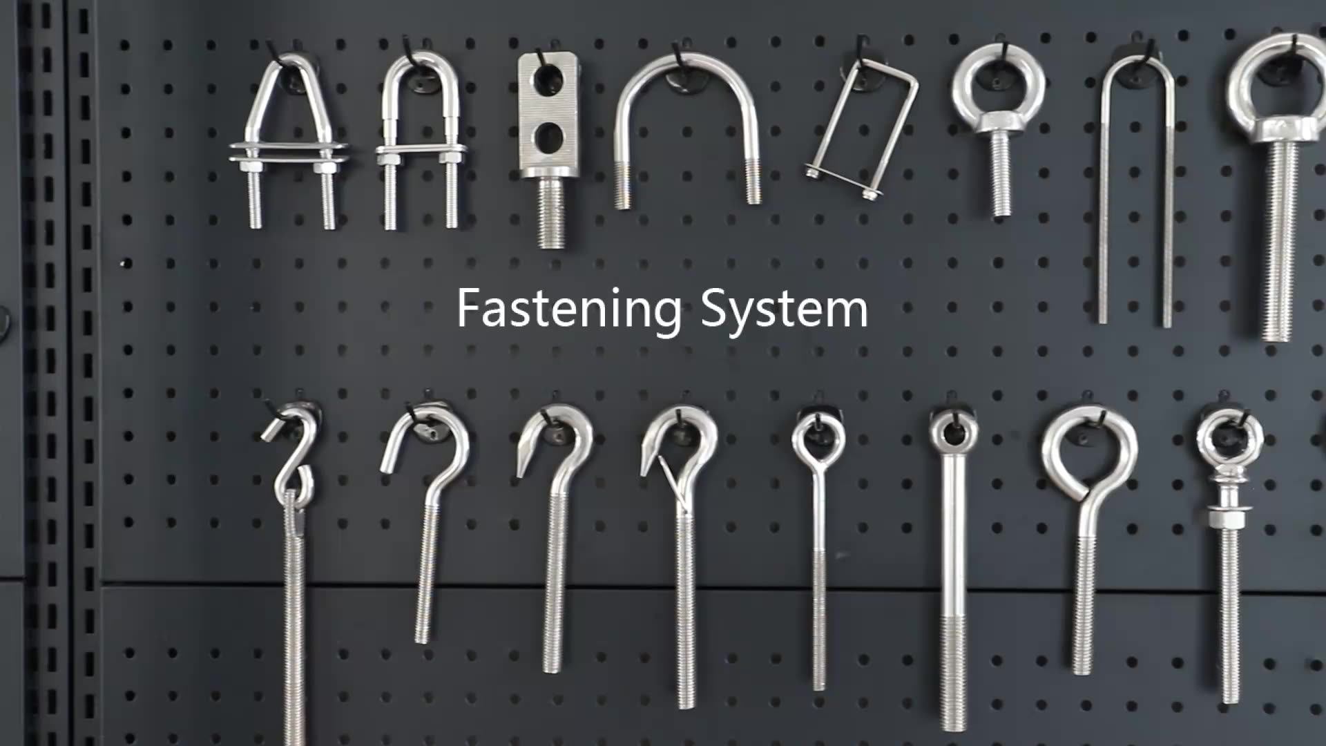 Stainless Steel 304 Threaded Hook Bolts With Stopper With Lock With ...