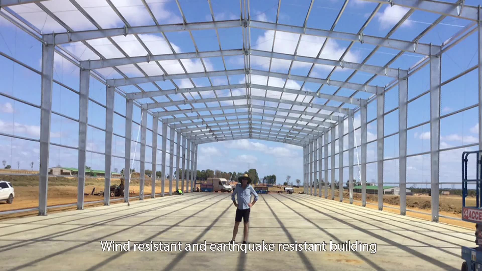 Customized Modular Prefab Industrial Metal Frame Factory Hangar ...