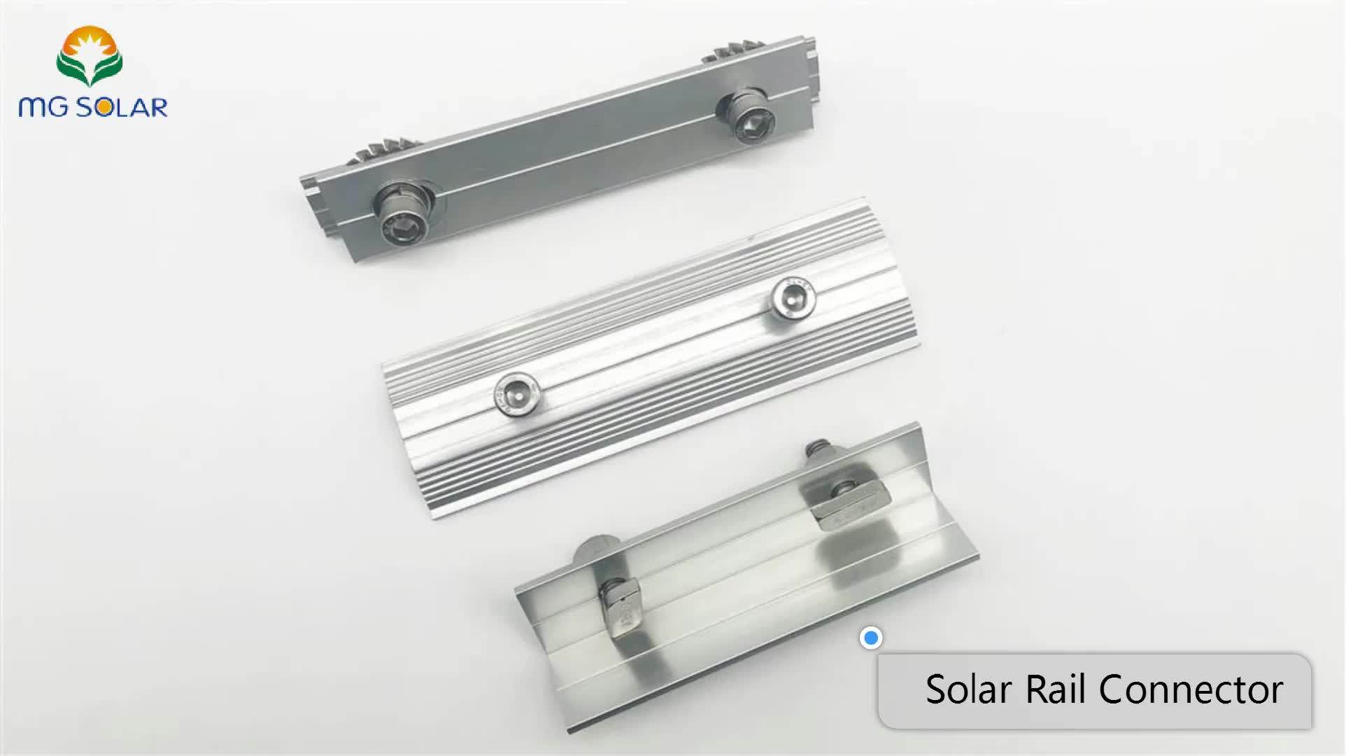 Aluminum Solar Roof Mounting Rail Splice Kit For Solar System Pv Panel ...