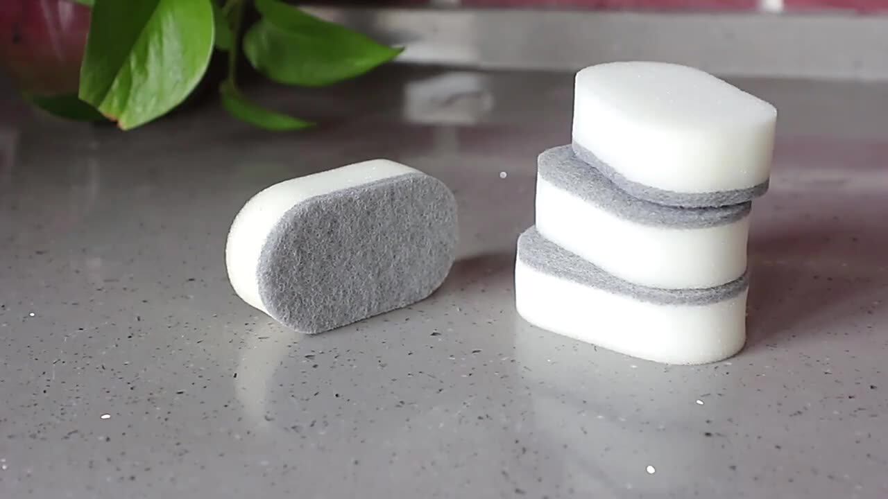Dishwashing Sponge High Density Gray Sponge Wipe Kitchen Cleaning ...