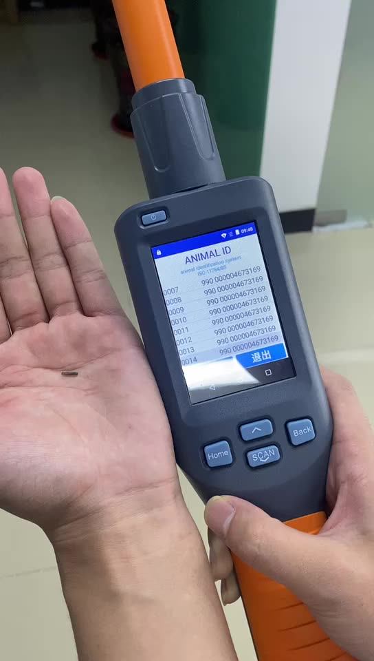 Sheep Cattle Stick Reader Handheld 134.2khz Rfid Cow Microchip Ear Tag ...