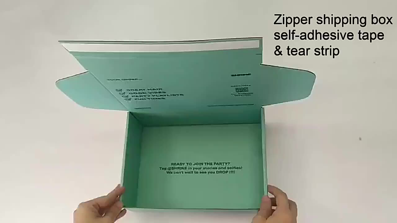 Customised Logo Corrugated Self Seal Postal Zipper Mailing Kraft Mailer ...