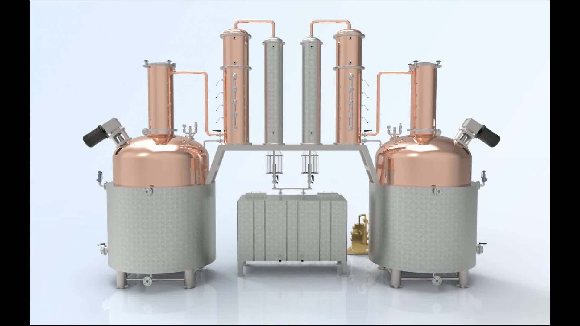 Double Distillation Equipment 1000l Carter Head Gin Still - Buy Micro ...