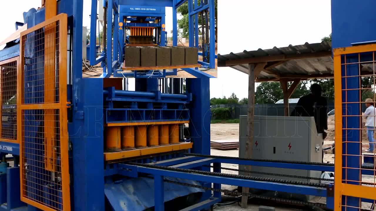 Large Cement Concrete Hollow Block Production Line Brick Making Machine ...