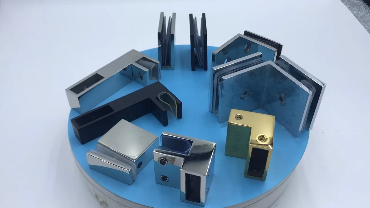 Frameless Glass Sliding Door Hardware Fitting 10*30 Mm Pipe Holder 90 ...