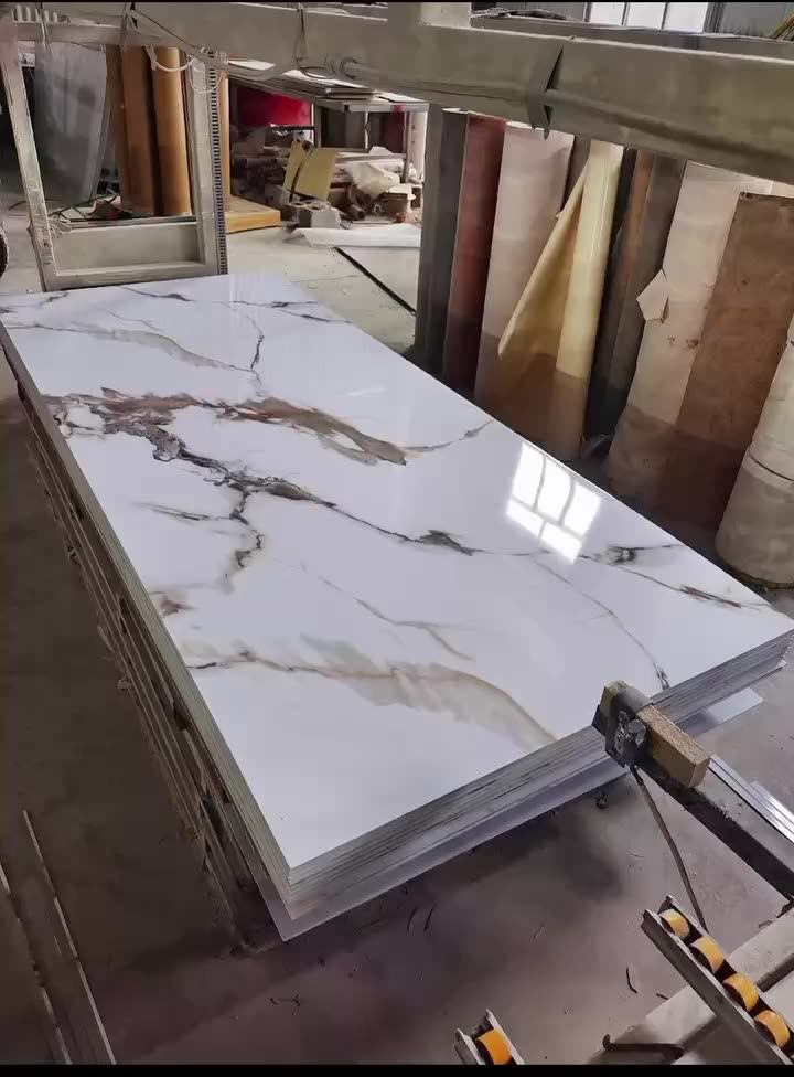 Pvc Marble Sheet Glossy Laminas Marmolizadas De Pvc Uv Sheet Marble ...