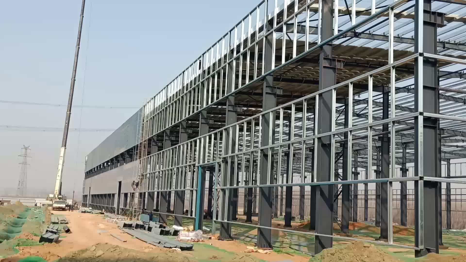 Prefabricated Construction Storage Standard Beam Workshop Prefab ...