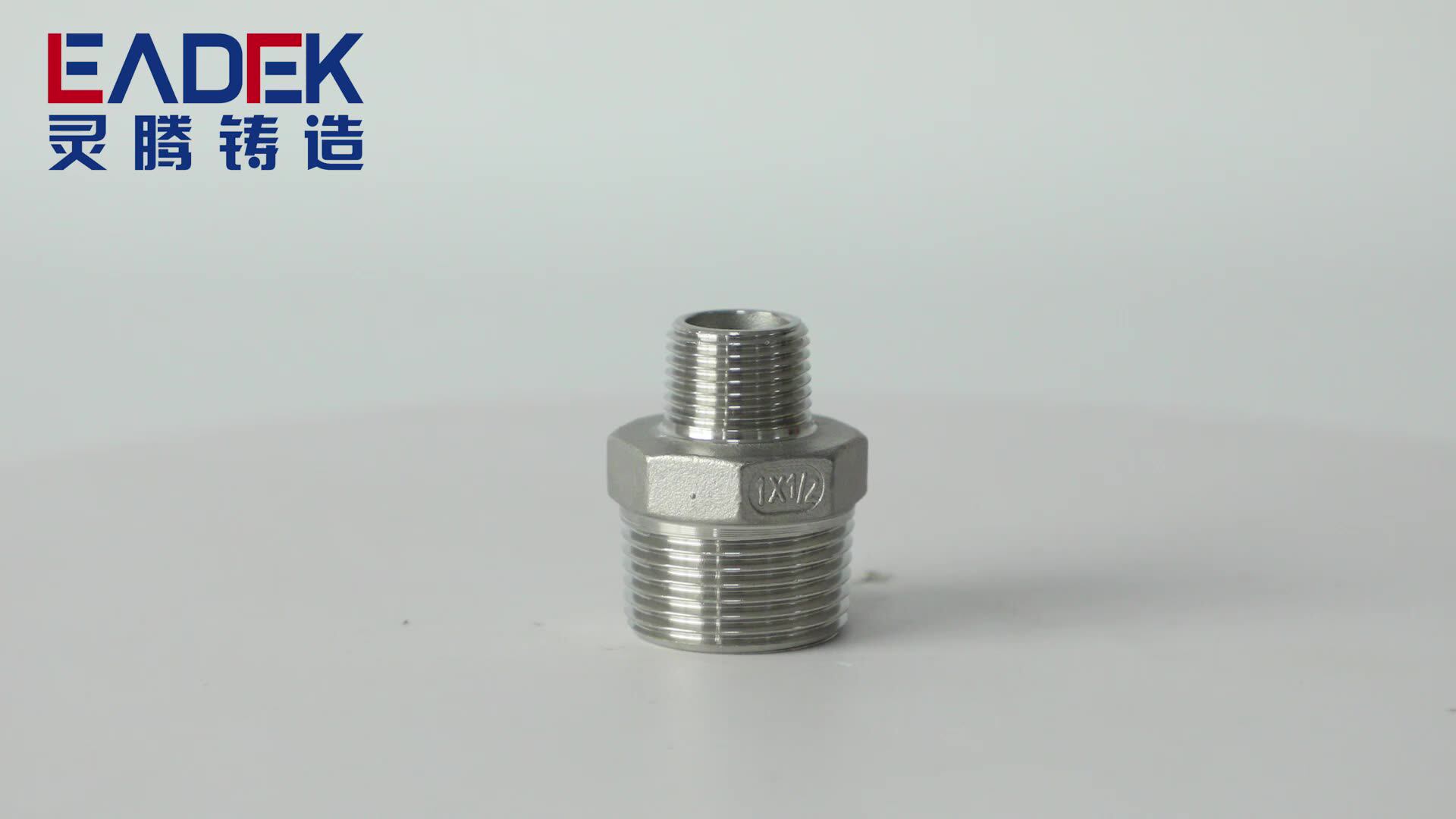 Stainless Steel 304 316 Hex Reducing Double Male Thread Pipe Fitting ...