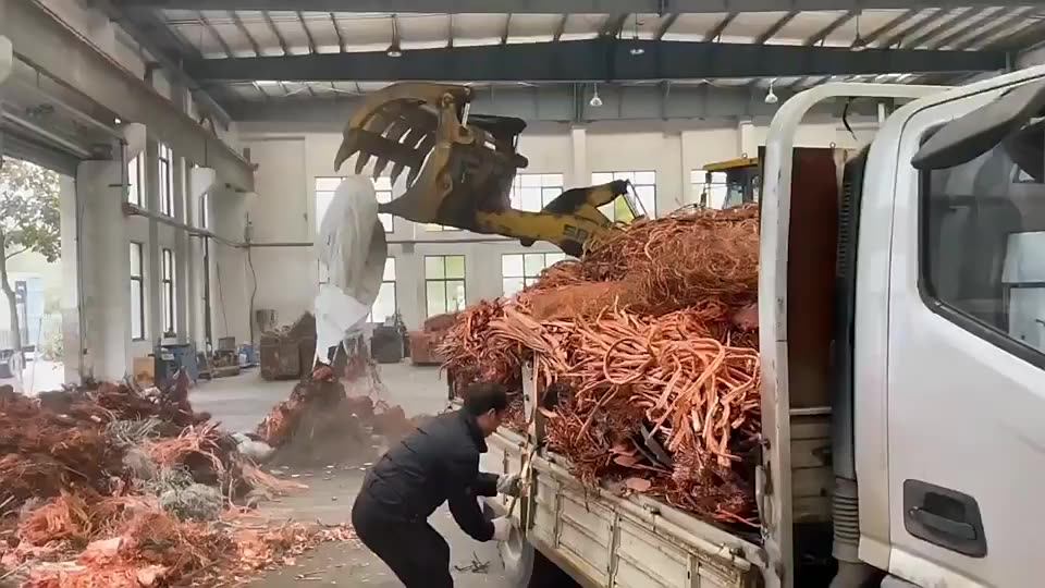 Factory Copper Scrap 99.99% Copper Wire Weaving Mesh Cable Mill-berry ...