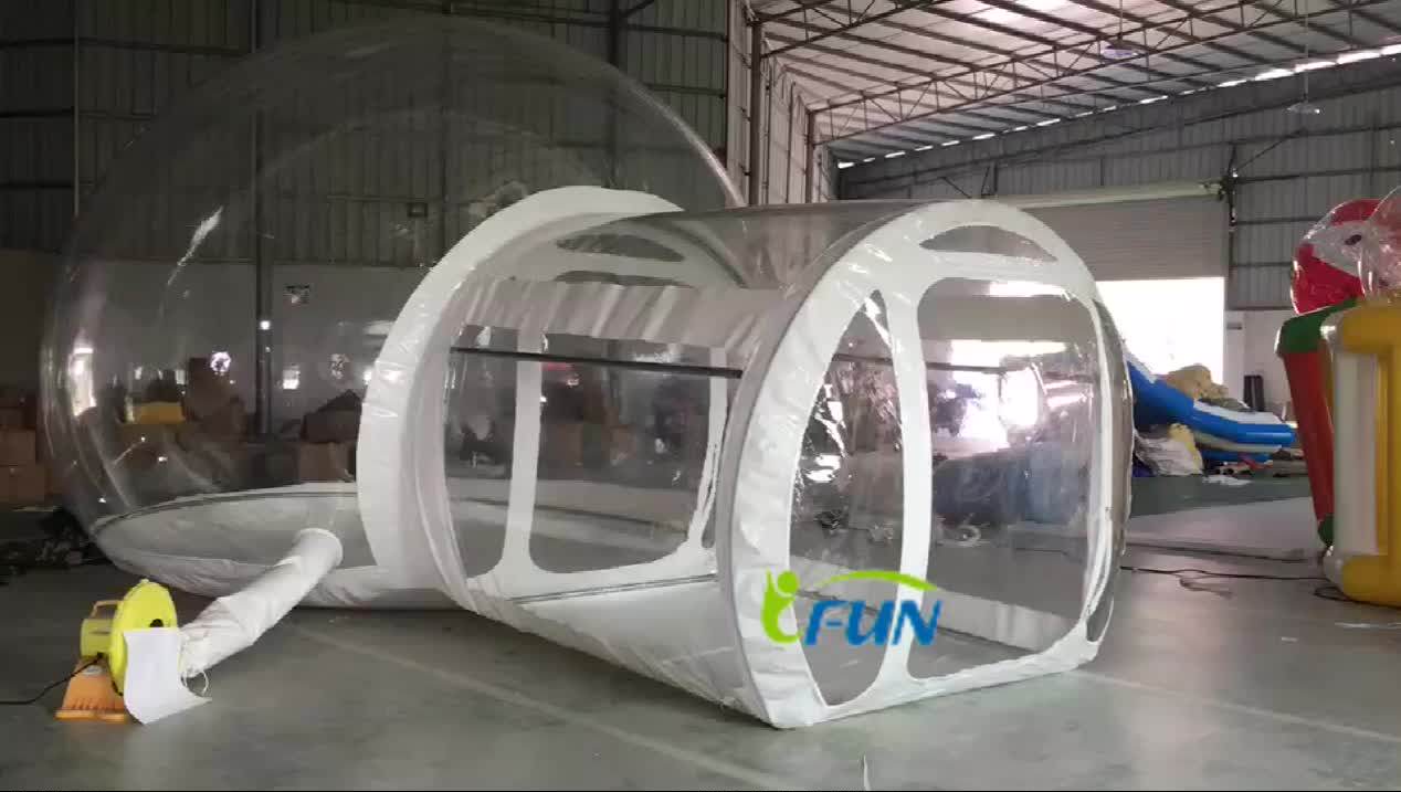 Outdoor Luxury Camping Site Inflatable Bubble Tent With Furniture/clear ...
