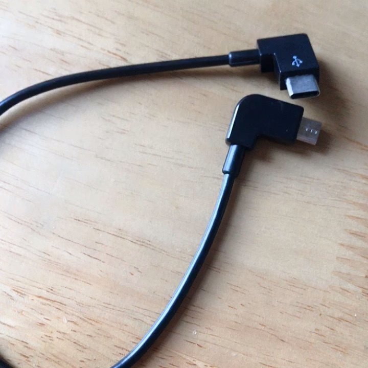 90 Degree 1ft Usb C Male To Usb Micro 5pin Male Cable For Dji Drone ...